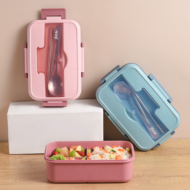 Beihe Wheat Straw Lunch Box Bento Microwaveable Portable Food Container ...