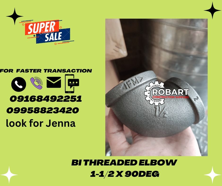 bi threaded elbow 1-1/2'' x 90deg, Furniture & Home Living, Cleaning ...
