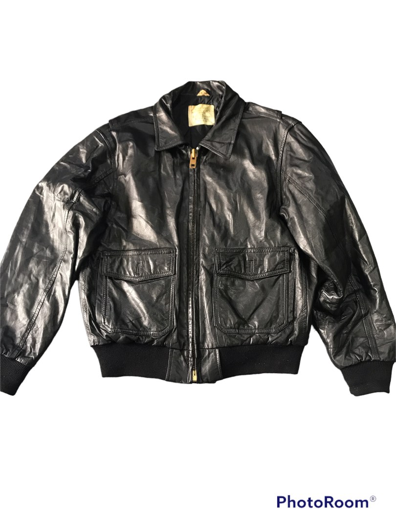 Bomber Jacket Edwin co leather jacket, Men's Fashion, Activewear on ...