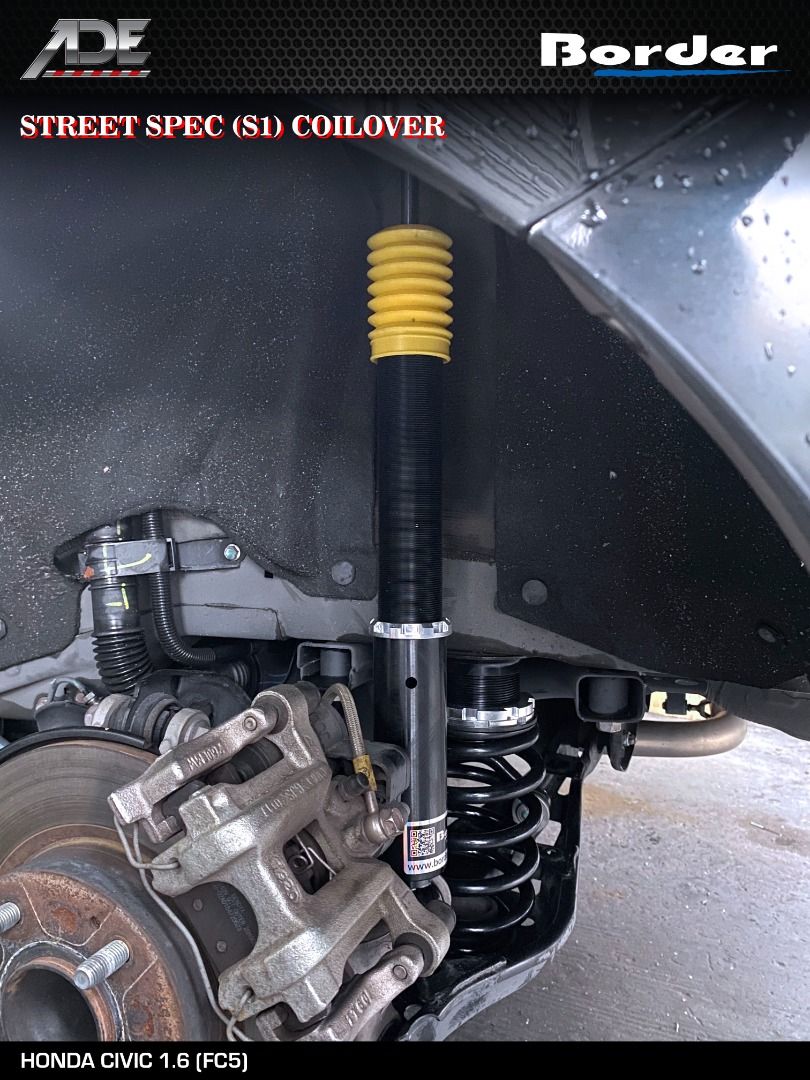 BORDER STREET SPEC (S1) COILOVER ON HONDA CIVIC 1.6 (FC5), Car ...