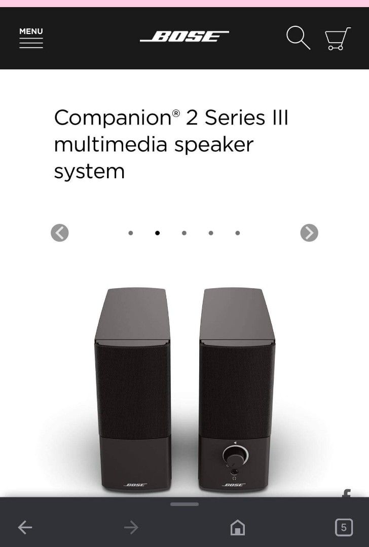 REPRICED-BOSE companion *2 series 111 multimedia speaker system,, Audio, Soundbars, Speakers ...