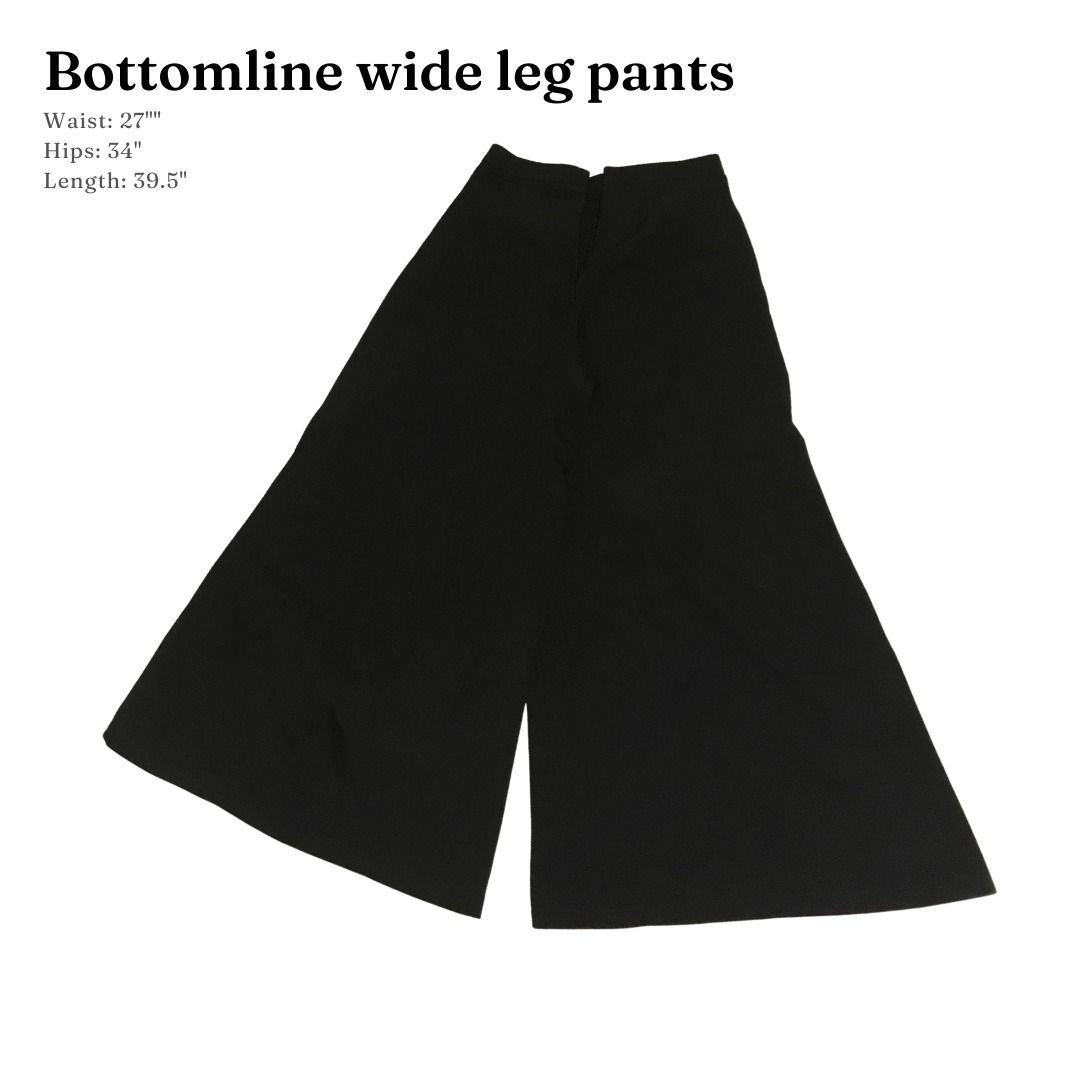 Bottomline black high waist, wide leg pants, Women's Fashion, Bottoms ...