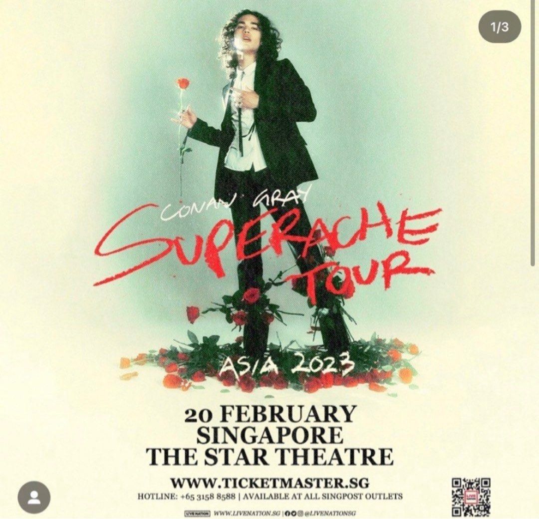 Conan gray tickets, Tickets & Vouchers, Event Tickets on Carousell