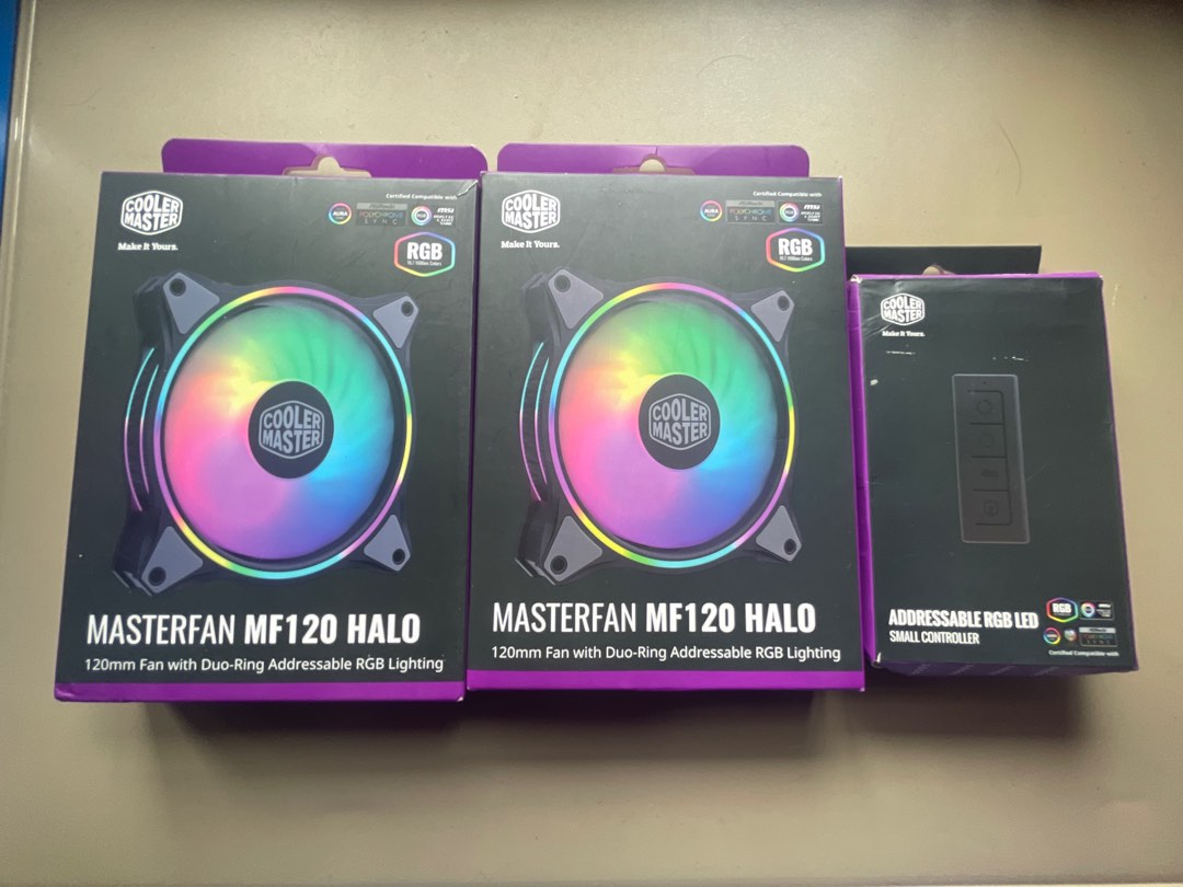Cooler Master RGB Fans + Controller, Computers & Tech, Parts ...