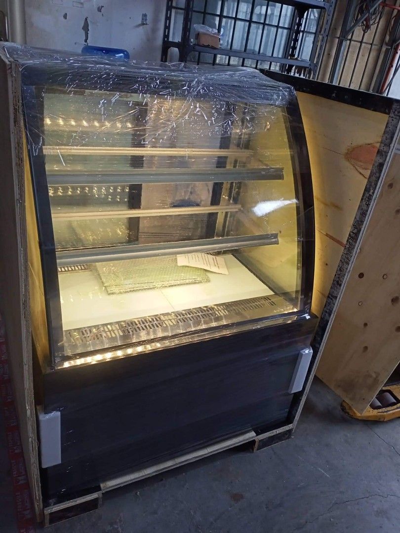 Curved type cake chiller display on Carousell