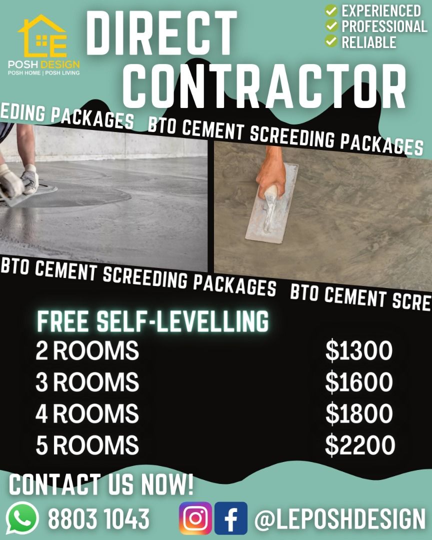 DIRECT CONTRACTOR | Cement screeding and FREE self-levelling ...