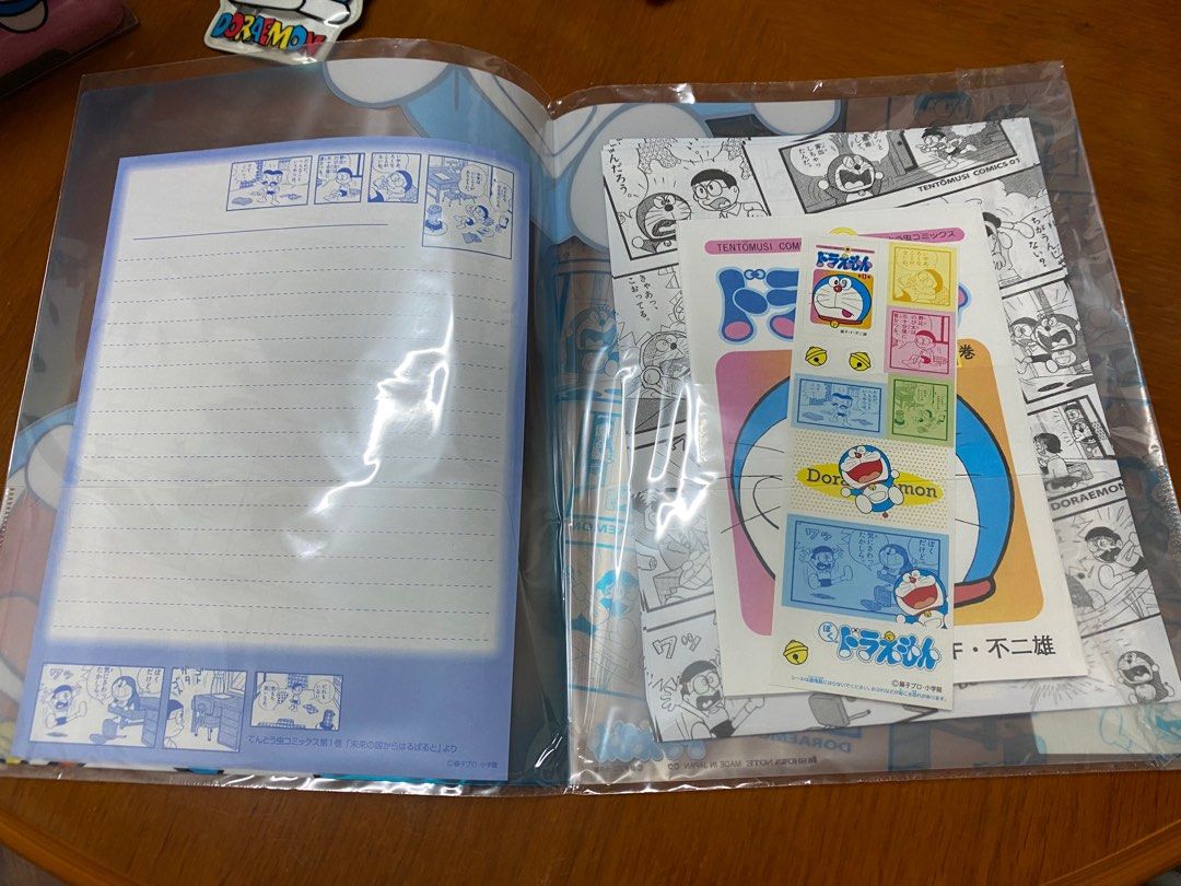Doraemon letter set 多啦A夢日本版信封紙連folder一套, 興趣及遊戲, 收藏品及紀念品, 明星周邊 - Carousell