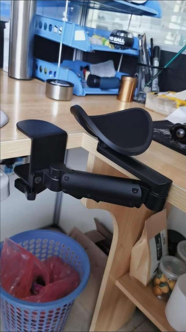 Elbow Support Metal Frame Bracket Adjustable Computer Arm Rest for Desk ...