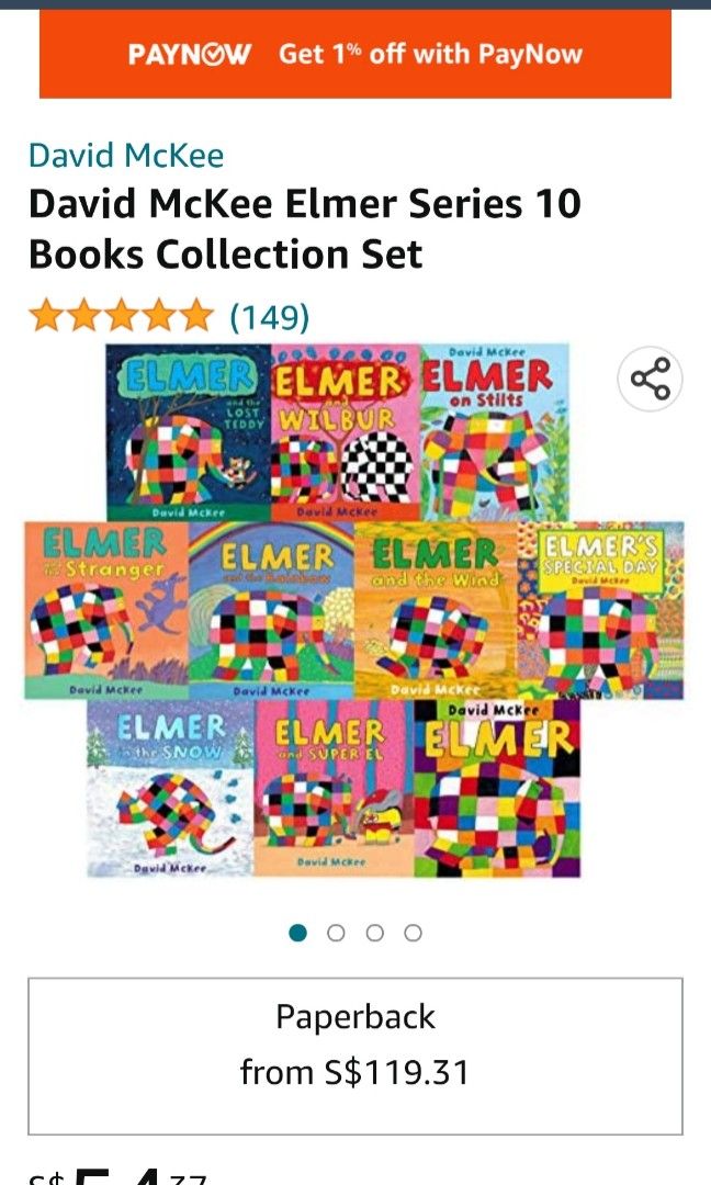 Elmer the Patchwork Elephant Series 10 books, Hobbies & Toys, Books ...