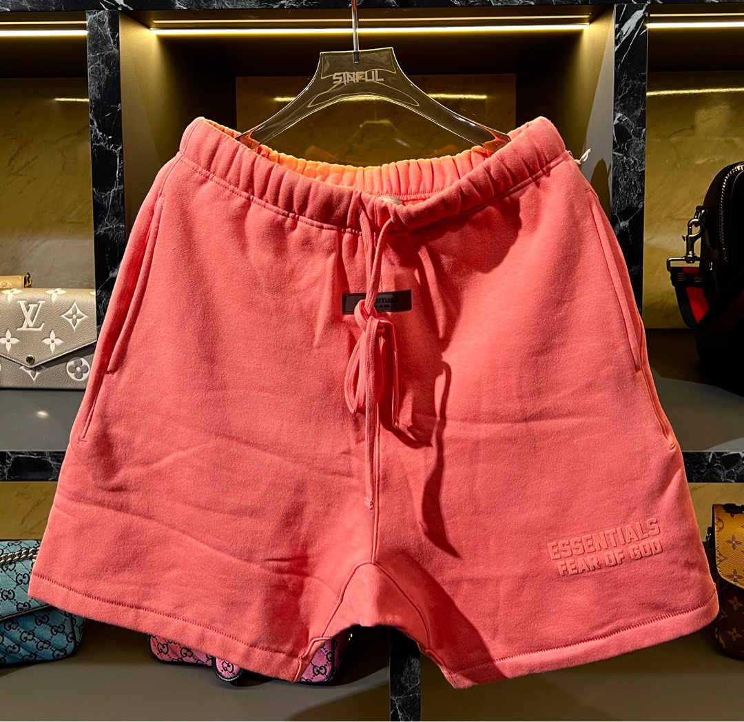ESSENTIALS | FW22 | CORAL, Men's Fashion, Bottoms, Shorts on Carousell
