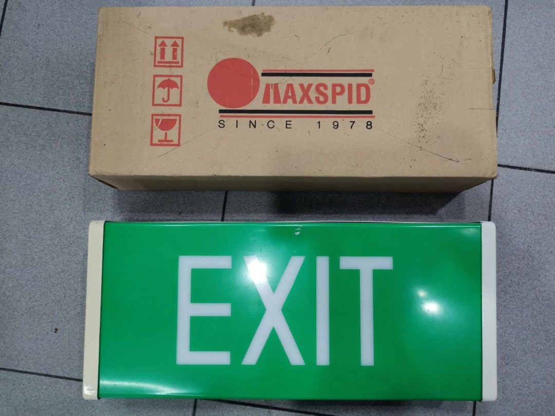 Exit Signage, Furniture & Home Living, Lighting & Fans, Lighting on ...