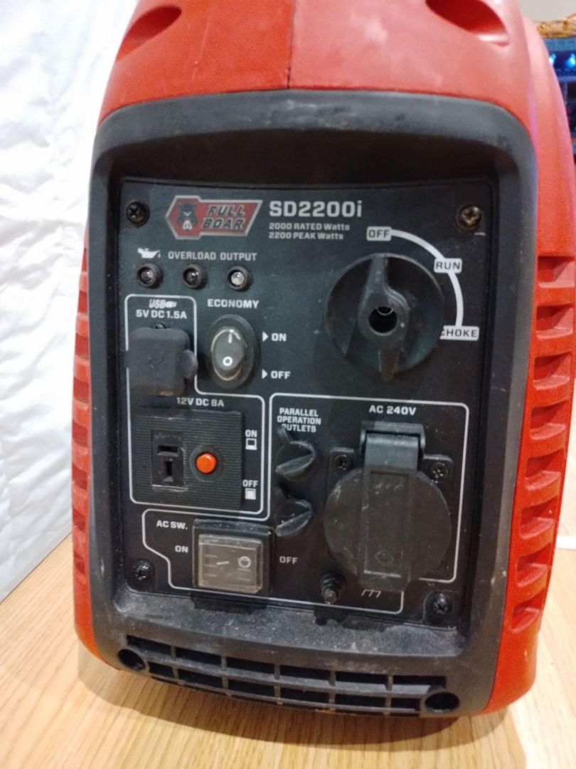 Full Boar Inverter Generator 2200W, Commercial & Industrial ...
