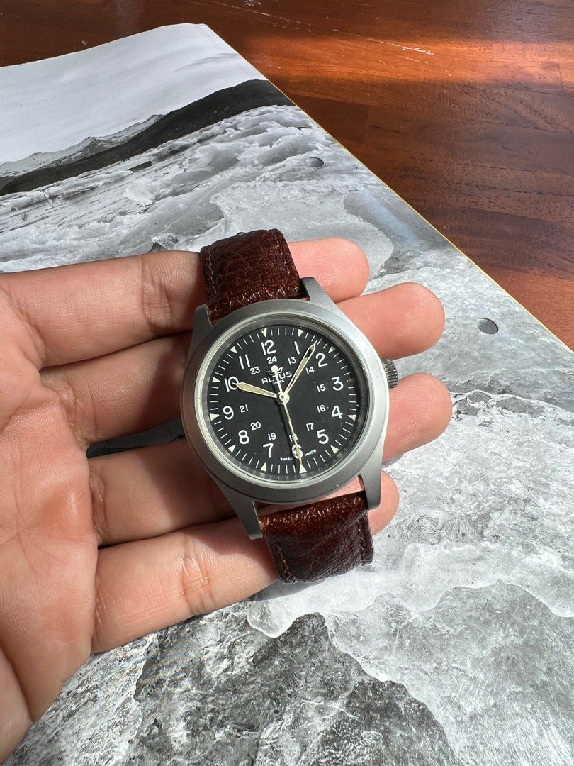 Glycine Altus Field watch, Luxury, Watches on Carousell