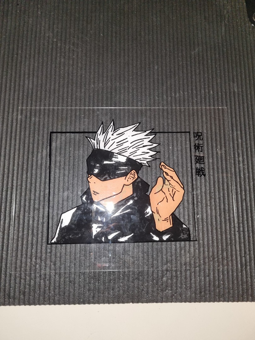 Gojo glass painted, Hobbies & Toys, Stationery & Craft, Art & Prints on ...