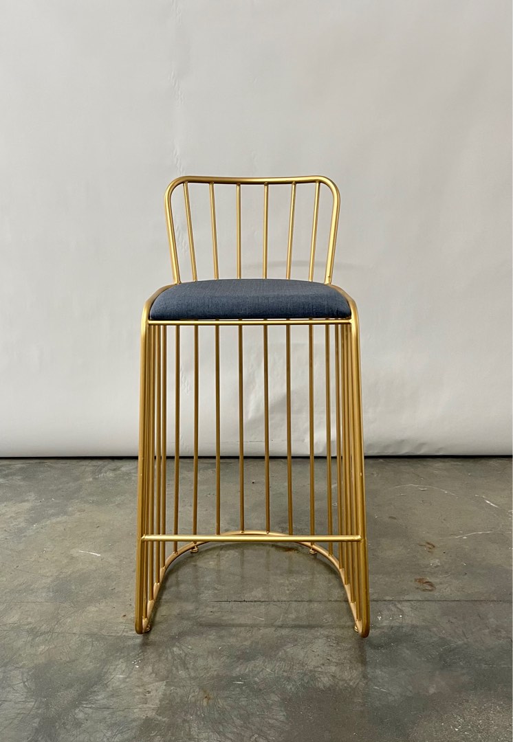 Gold metal high chair, Furniture & Home Living, Furniture, Chairs on ...