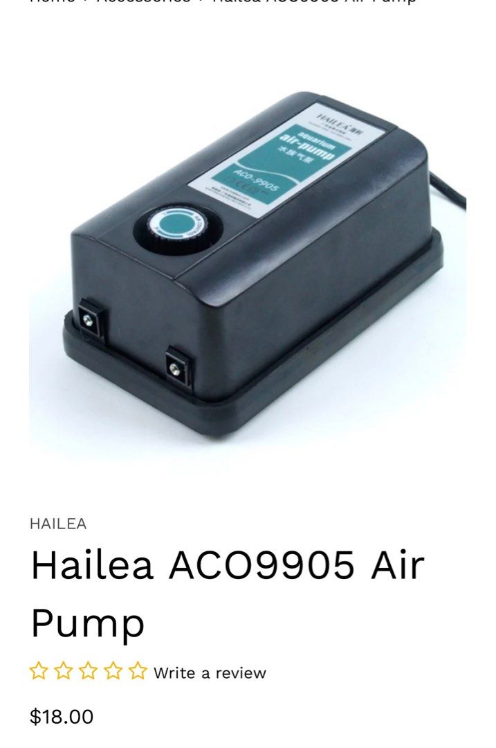 Hailea aquarium air pump, Pet Supplies, Homes & Other Pet Accessories ...