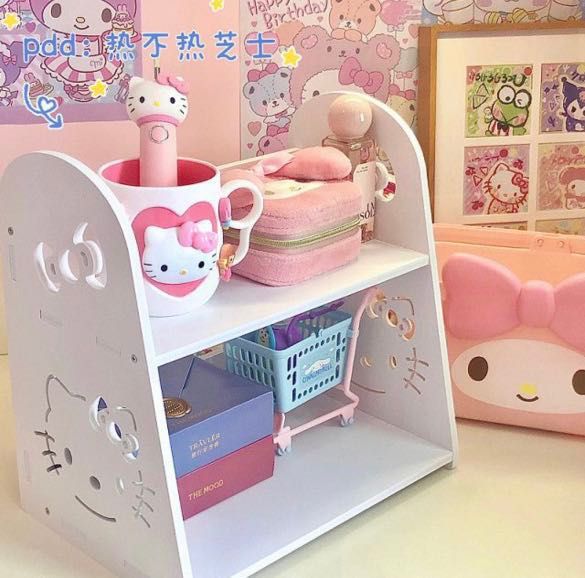 Hello Kitty Desktop Organiser/Shelf, Furniture & Home Living, Furniture ...