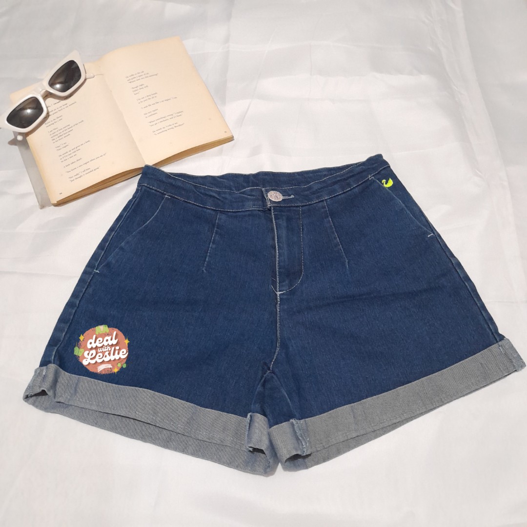 Highwaist Cleancut Denim Shorts, Women's Fashion, Bottoms, Shorts on ...