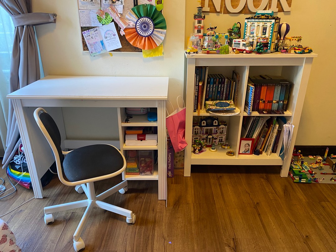 IKEA Study Table plus book shelf, Furniture & Home Living, Furniture ...