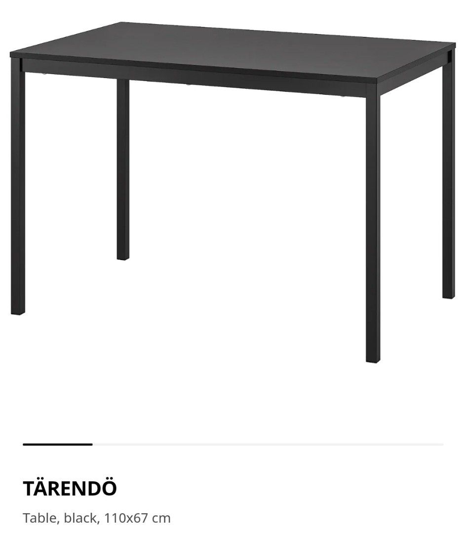 ikea table tarendo black, Furniture & Home Living, Furniture, Tables ...