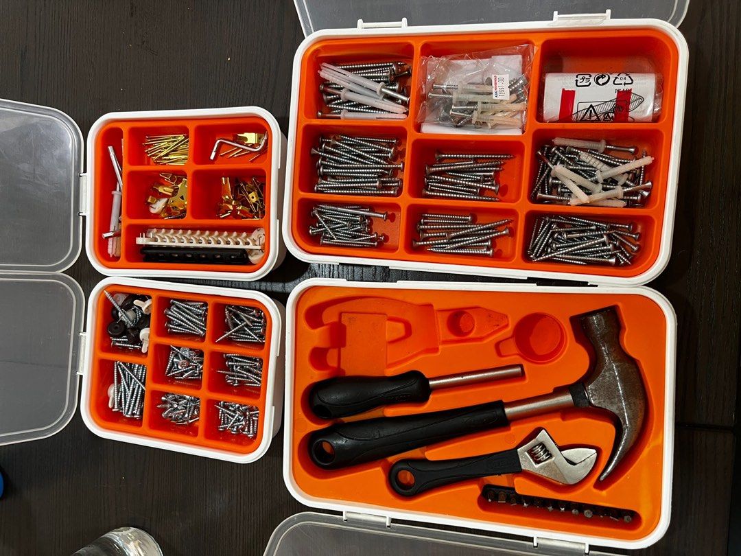 Ikea Tool set+hook sett wood screw set and plug set, Furniture & Home ...