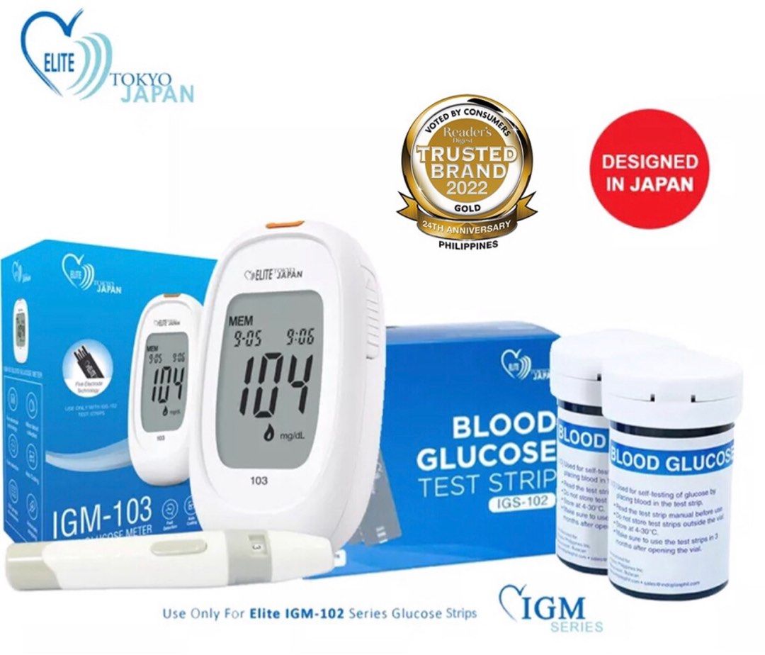 ANNIVERSARY SALE Indoplas Elite Blood Glucose Meter Glucometer ...