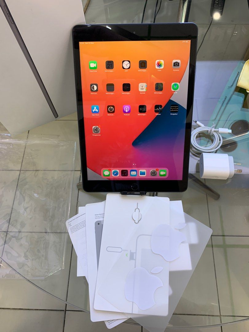 iPad gen 8 128gb wifi & cell fulset mulus icloud aman,minus imei ...