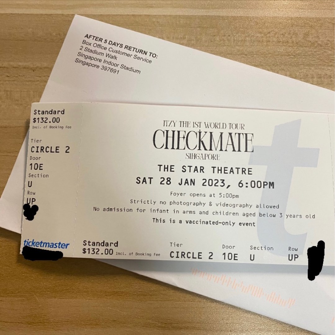 ITZY concert tix ticket cat 6 u up the 1st world tour checkmate ...