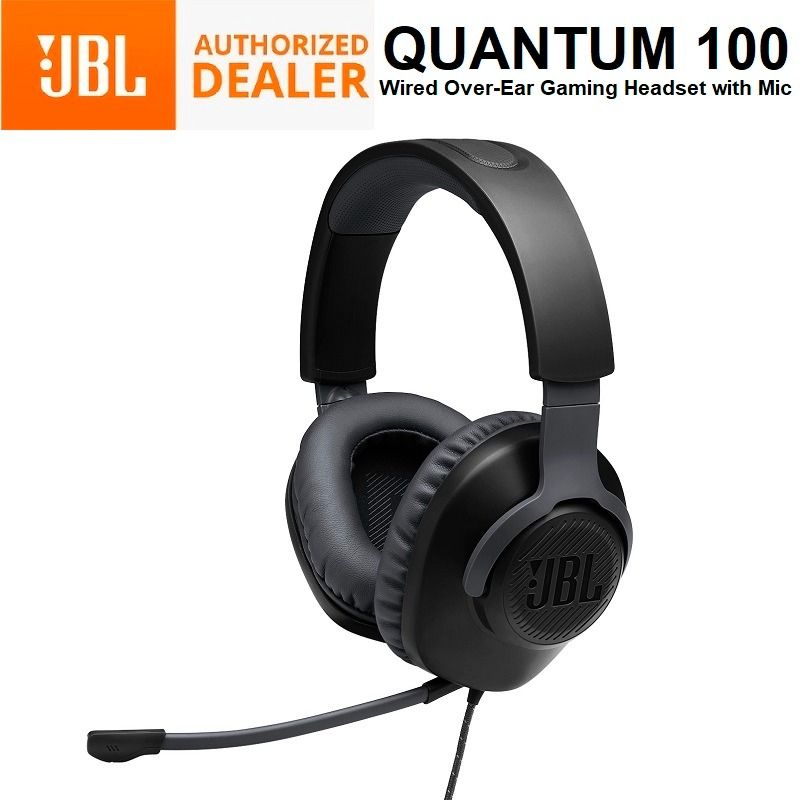 JBL Quantum 100 Wired Over-Ear Gaming Headset with Detachable Mic ...