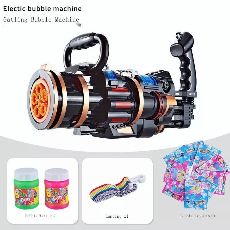 Kids Automatic Gatling Bubble Gun Toys Outdoor Soap Water Bubble ...