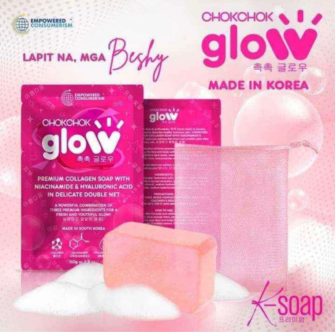 Korean soap Chokchok glow, Beauty & Personal Care, Bath & Body, Body Care on Carousell