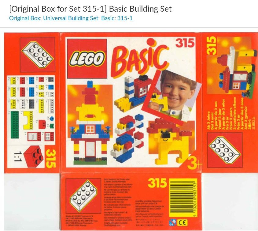 Lego 315-1 Basic Building Set, Hobbies & Toys, Toys & Games on Carousell