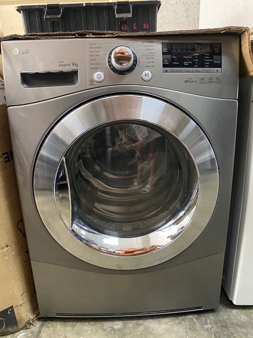 LG 9KG 5Ticks Eco Hybrid Condenser Dryer, TV & Home Appliances, Washing ...