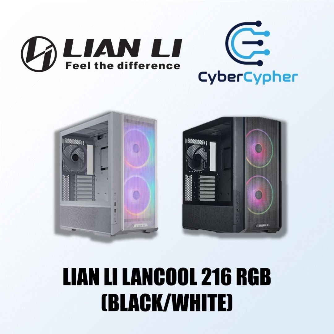 Lian Li Lancool 216 RGB (Black/White), Computers & Tech, Parts ...