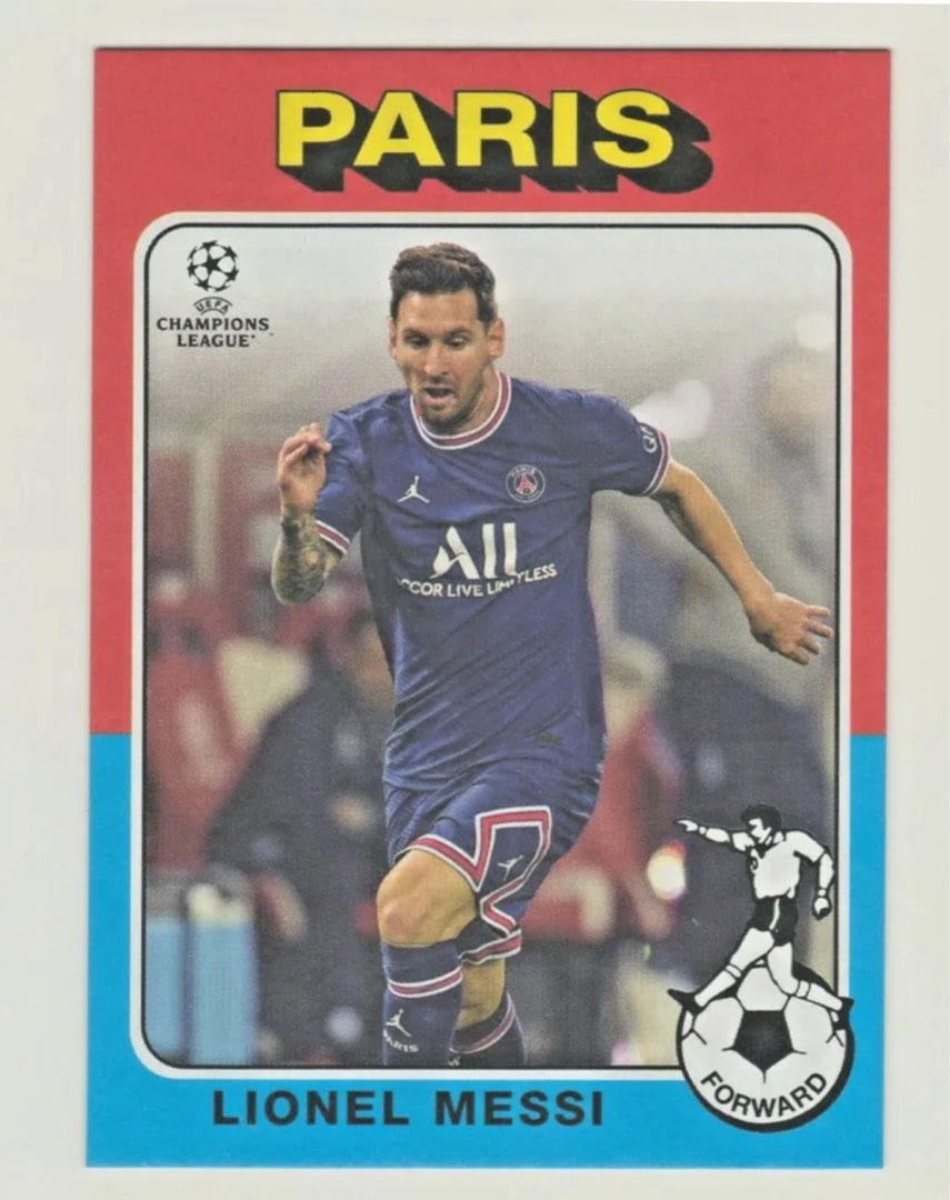 Lionel Messi Card : Topps 21/22 UEFA Champions League ; PSG Card ...