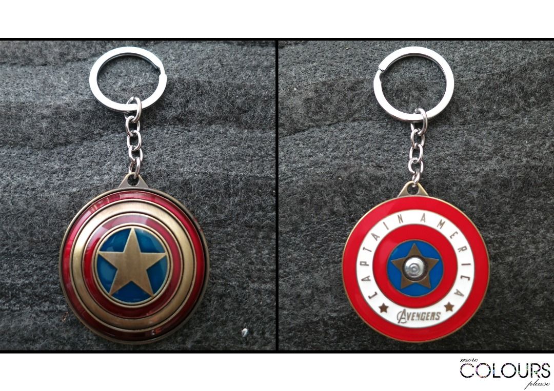 Marvel Captain America Spinning Shield Keychain, Hobbies & Toys ...
