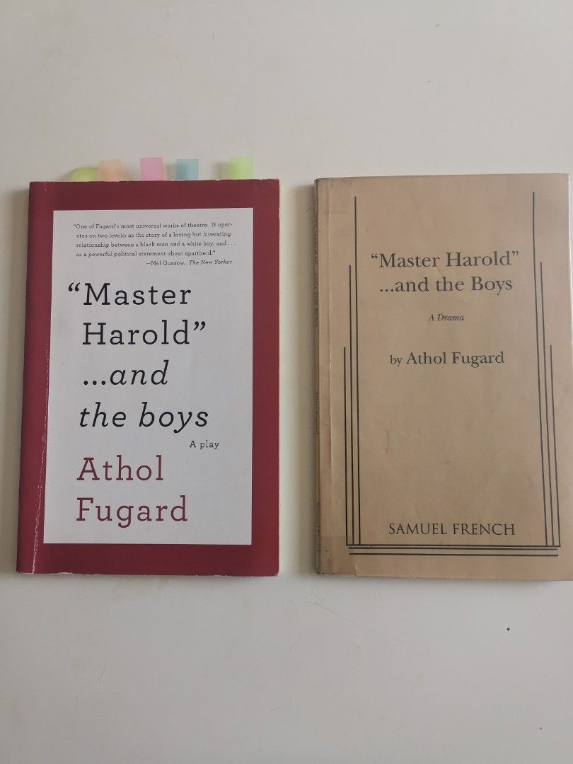 Master Harold and the boys by Athol Fugard, Hobbies & Toys, Books ...