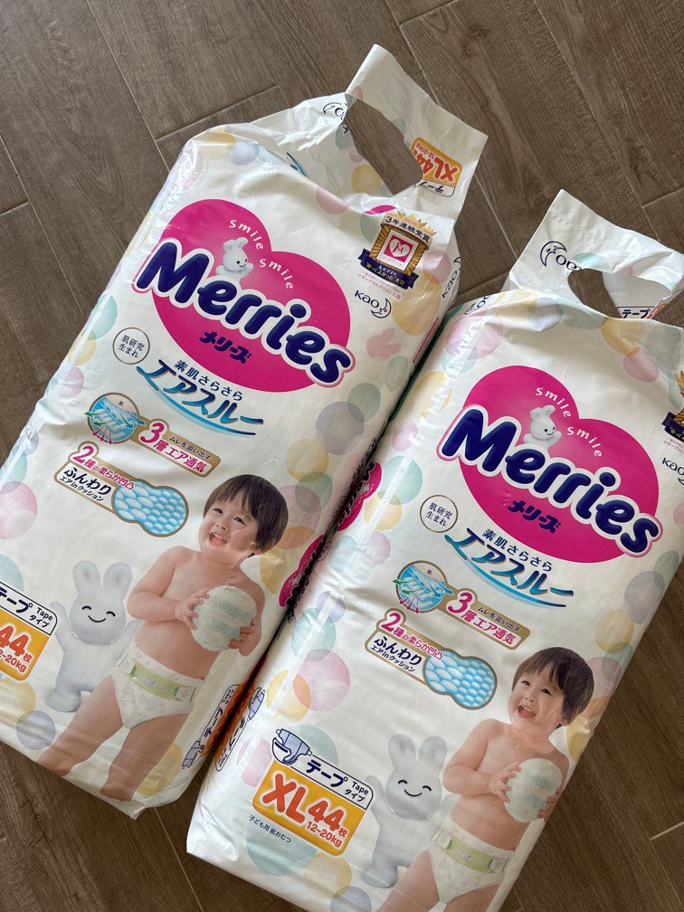 Merries XL Diaper 12 to 20 KG, Babies & Kids, Bathing & Changing ...