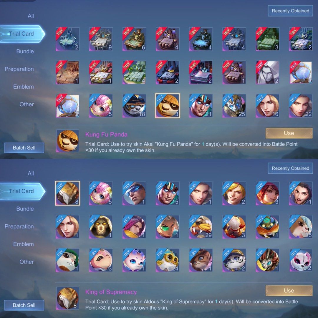 Luxury Mobile Legends MLBB Account (620 Skins), Hobbies & Toys, Toys ...