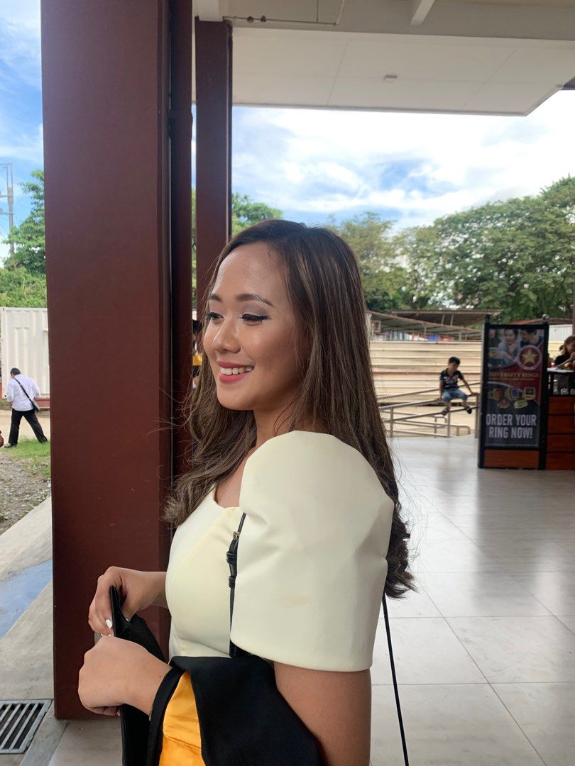 Modern Filipiniana White Graduation Dress, Women's Fashion, Dresses ...