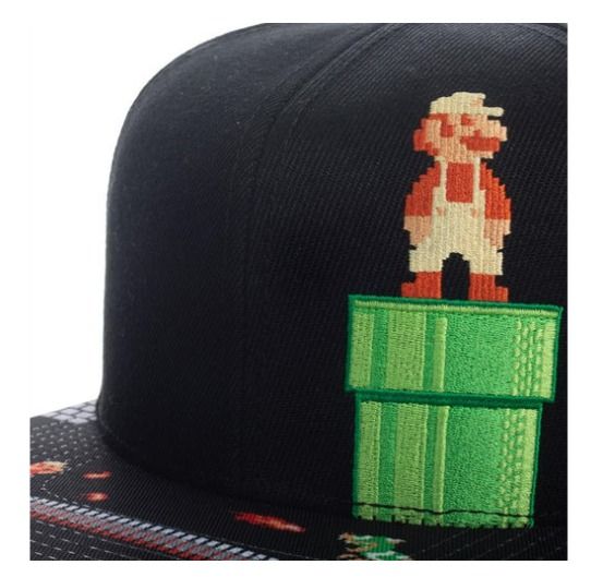 Nintendo | Super Mario Bros 8-Bit Bill FLAT BRIM Snapback cap, Men's ...