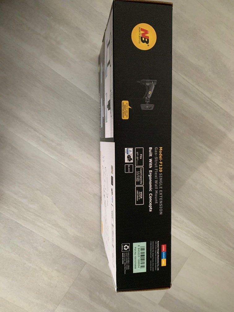 North Bayou F120 Single Arm Monitor Wall Mount 17”- 27”, TV & Home ...