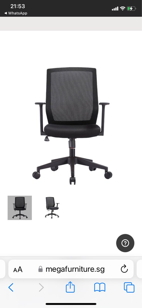 Bancroft Mesh Office Chair, Furniture & Home Living, Furniture, Chairs ...