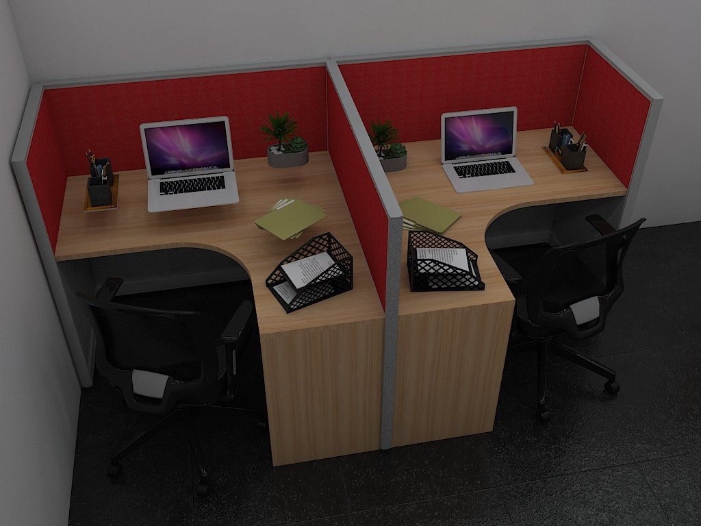 Office Workstation Cubicles Partition, Furniture & Home Living, Office ...