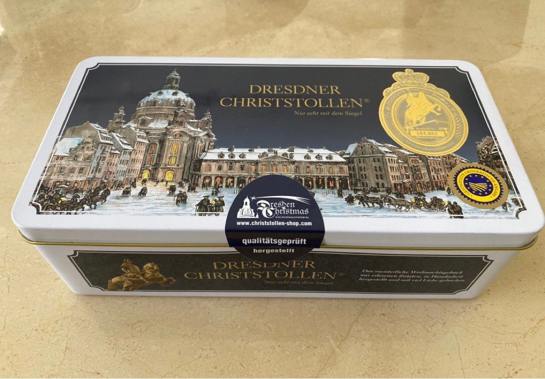 Original Dresdner Christstollen Stollen Empty Tin Box / Case Made In ...