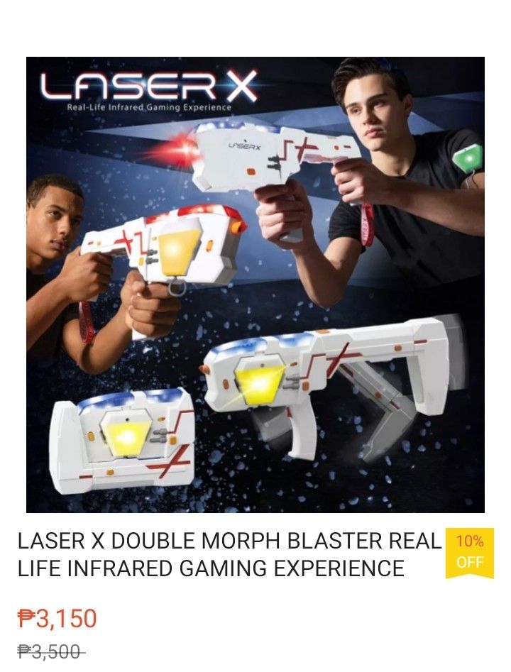 Original Xshot soft bullet guns, Laser x double morph blaster, Nerf n ...