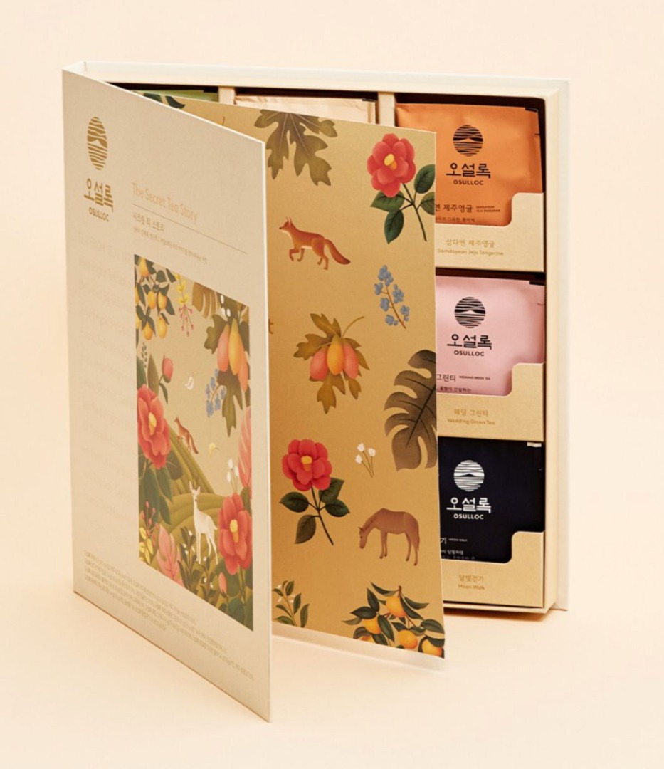 OSULLOC Secret Tea Story Set Box - set of 9, Health & Nutrition, Health ...