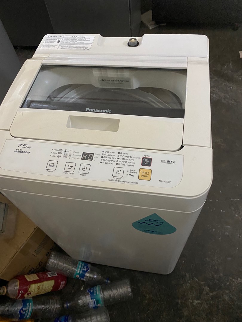 Panasonic 7.5kg washing machine / washer, TV & Home Appliances, Washing ...