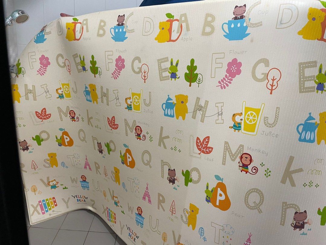 Parklon Yellow Bear & ABC Playmat, Babies & Kids, Baby Nursery & Kids ...