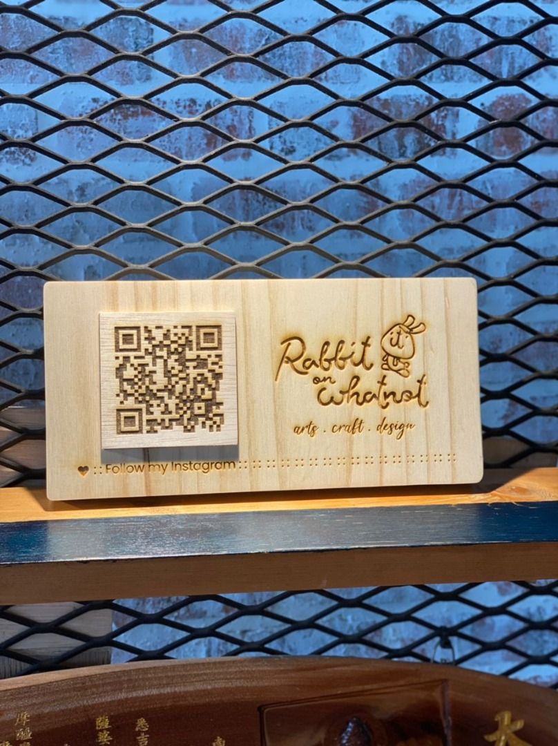 Engraving Paylah/PayNow QR code plaque (Customizable), Furniture & Home ...